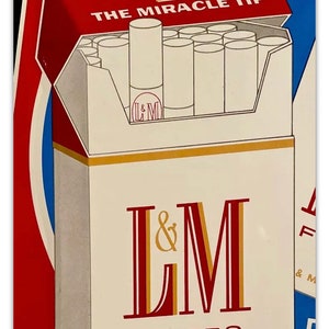 VINTAGE RARE 18” LM Live Modern Cigarettes Tobacco Porcelain Steel Sign ...