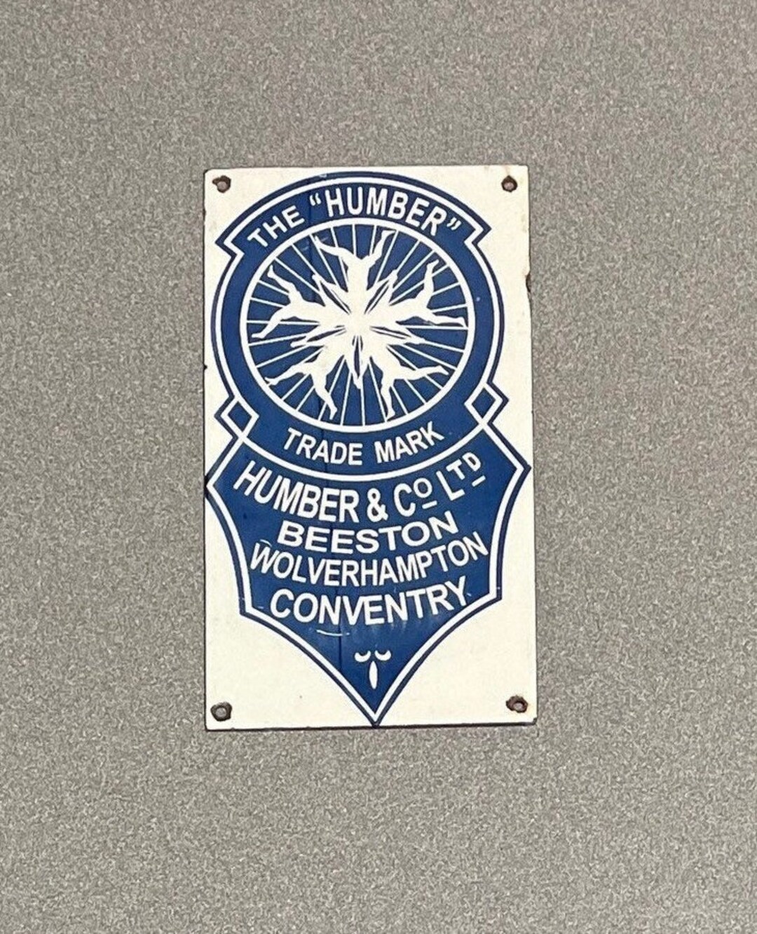 VINTAGE HUMBER Car Oil Porcelain Sign - Etsy