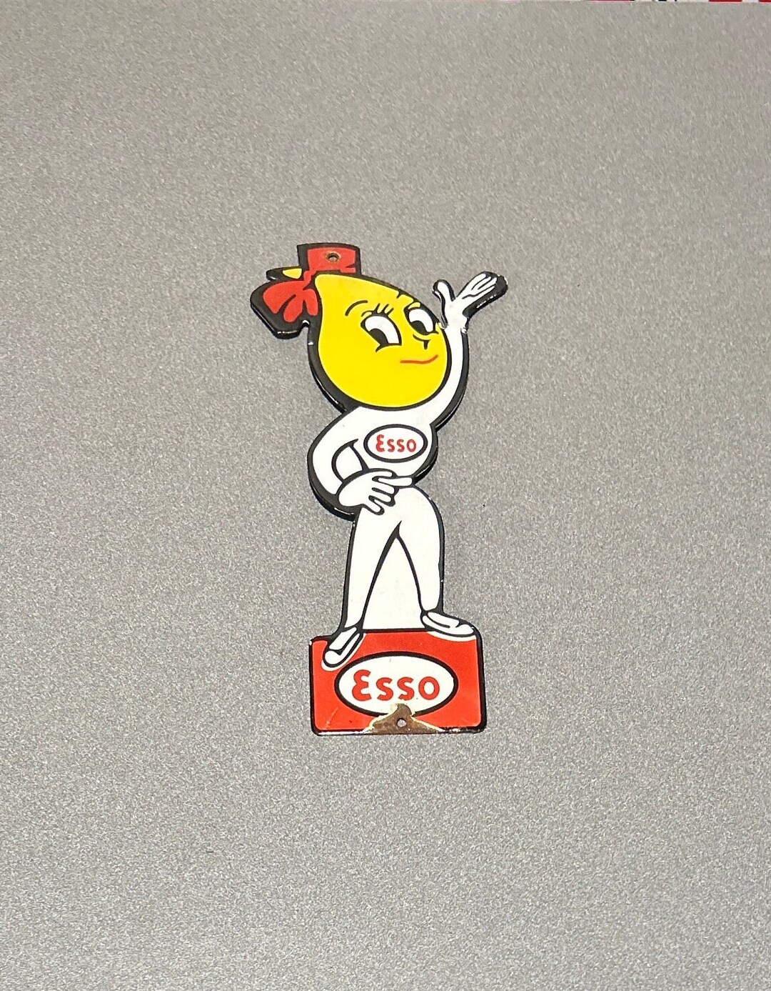 VINTAGE ESSO GIRL 14 Porcelain Sign Car Oil Gas Truck - Etsy