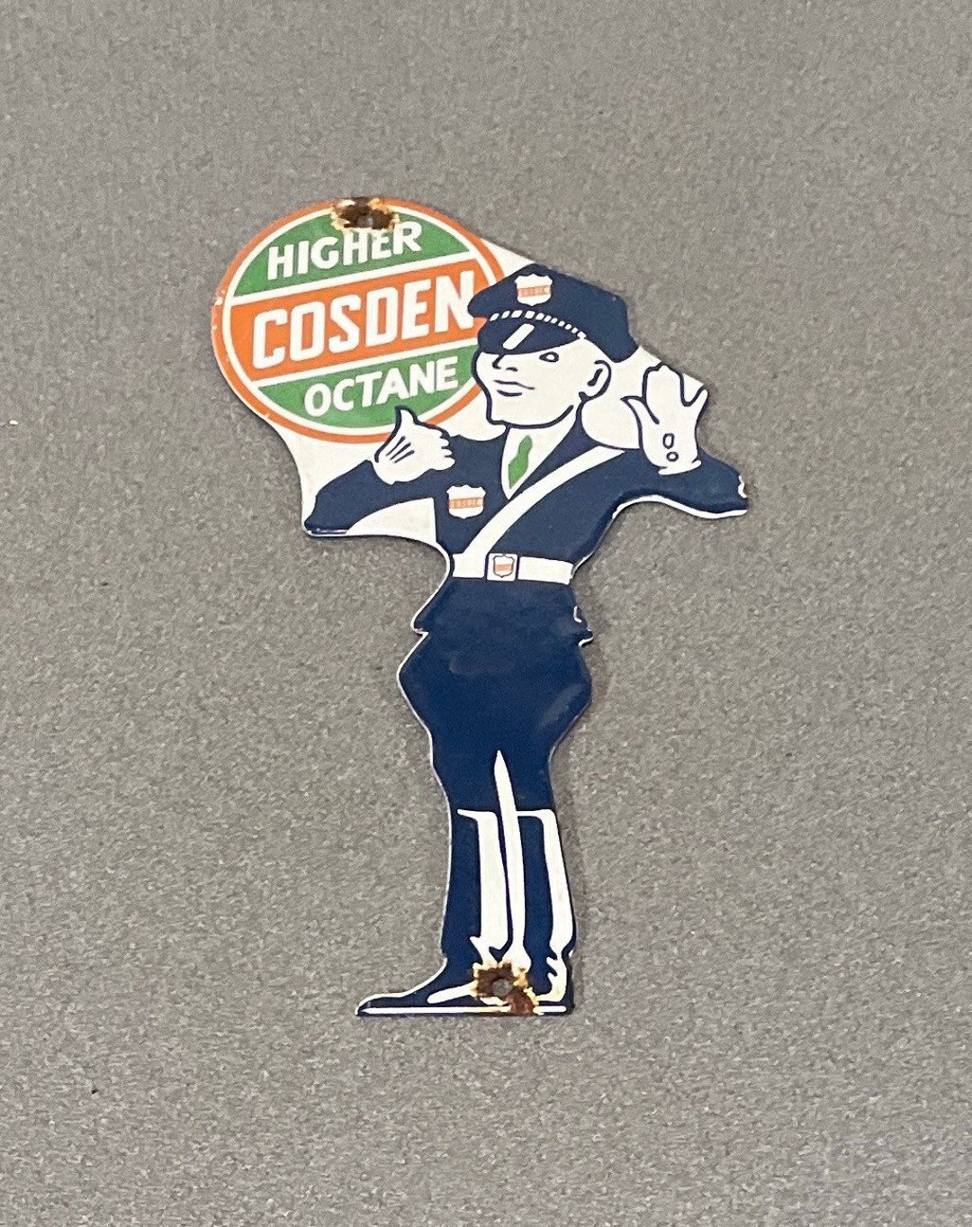 VINTAGE COSDEN COP Porcelain Sign Car Oil Gas Truck - Etsy