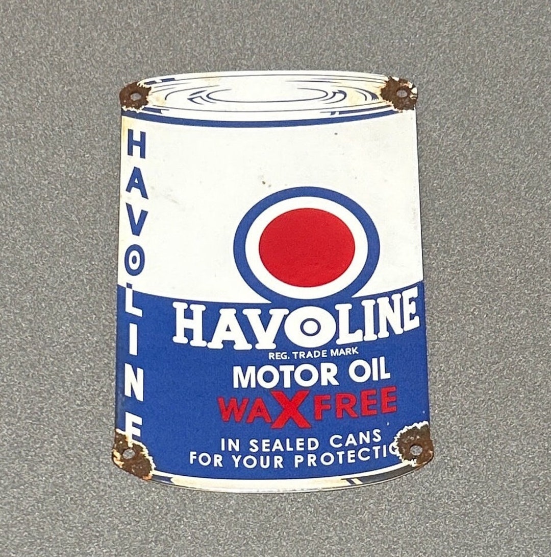 VINTAGE HAVOLINE OIL Can Porcelain Sign - Etsy