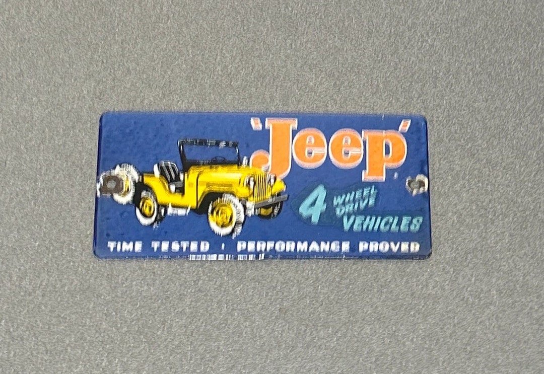 VINTAGE JEEP CAR Porcelain Sign - Etsy