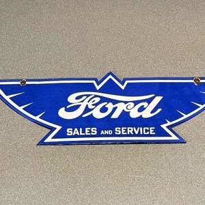 VINTAGE Rare FORD WINGS 20 Porcelain Sign Gas Oil Car - Etsy