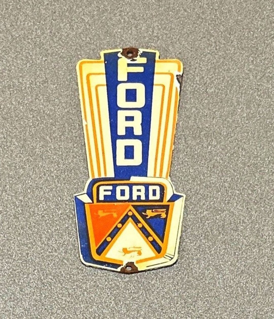 VINTAGE FORD Porcelain Sign Car Oil Gas Truck - Etsy