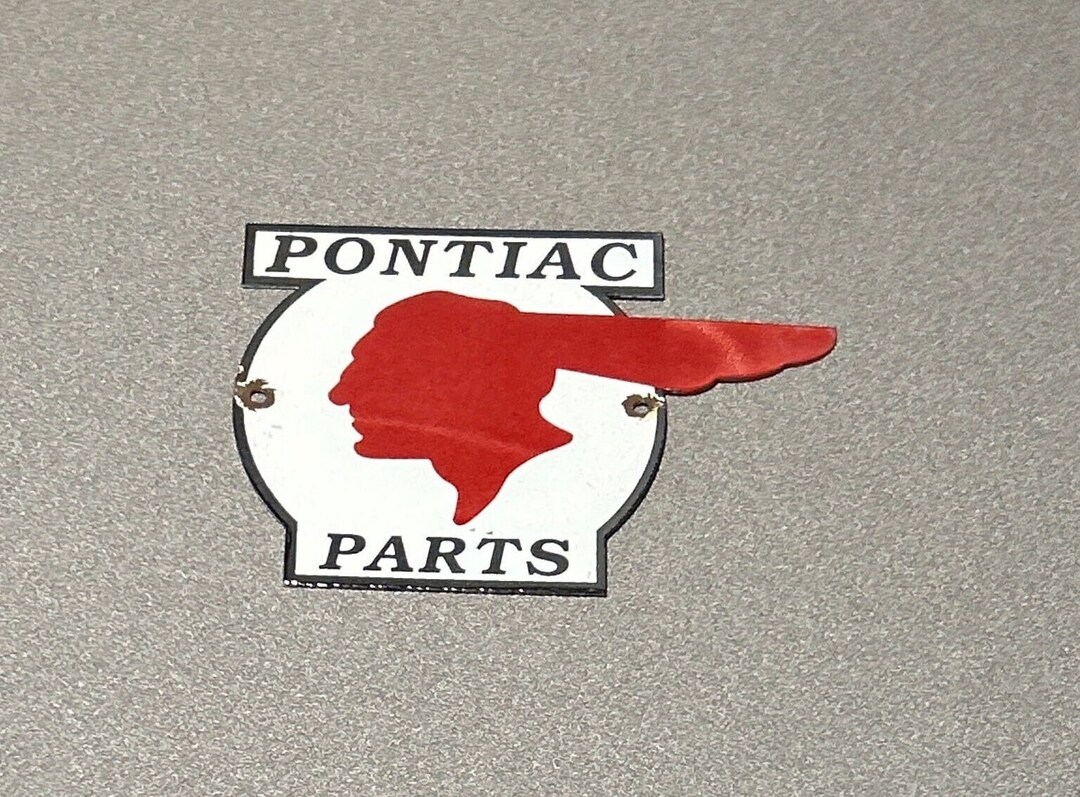 VINTAGE PONTIAC INDIAN Porcelain Sign Car Oil Gas Truck - Etsy