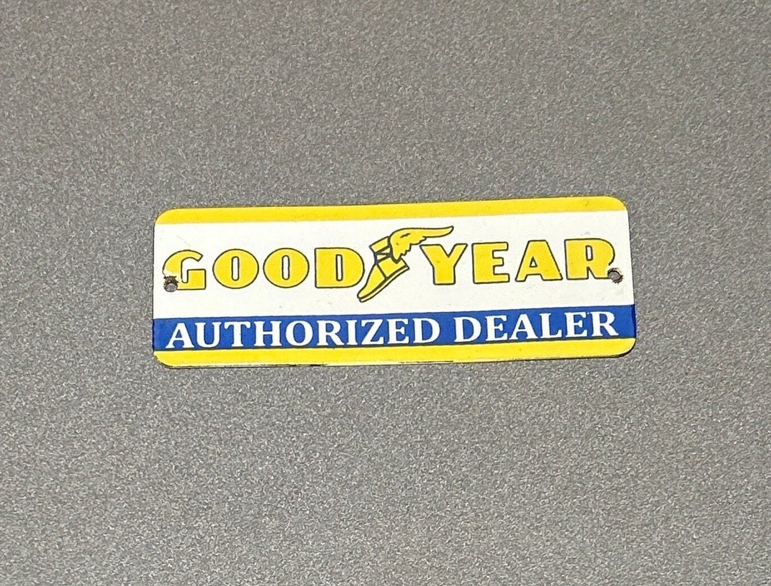 VINTAGE GOODYEAR TIRES Porcelain Sign Car Gas Truck Motorcycle Oil - Etsy