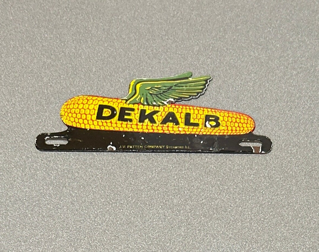 VINTAGE V Rare DEKALB Corn Plate Topper Porcelain Sign Gas Oil Car - Etsy