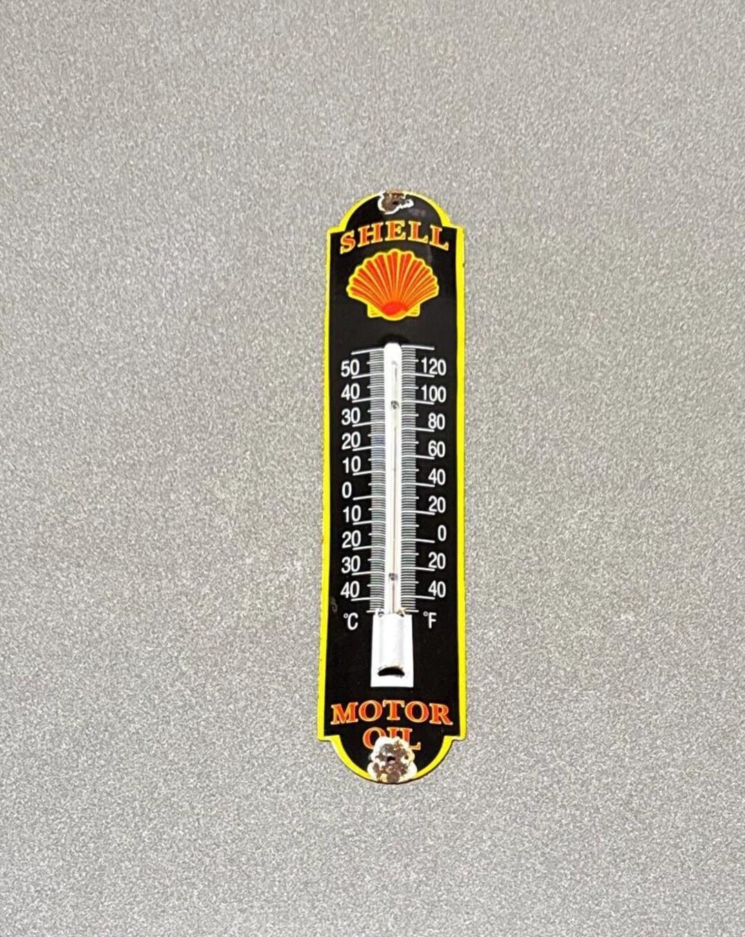 VINTAGE 12” SHELL Thermometer Porcelain Sign Car Oil Gas Truck - Etsy