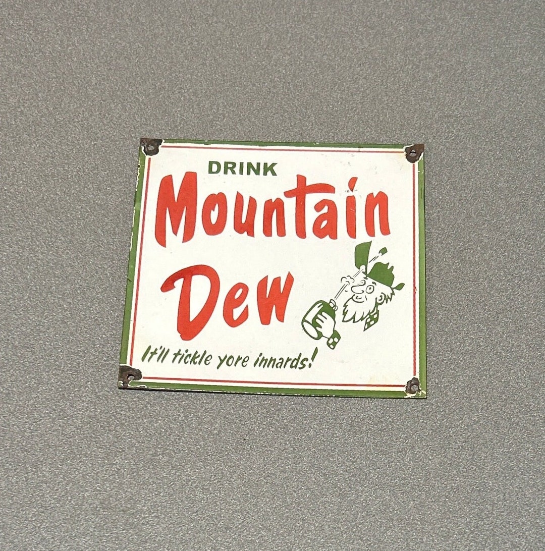VINTAGE MOUNTAIN DEW Soda Porcelain Sign Car Oil Gas Truck - Etsy