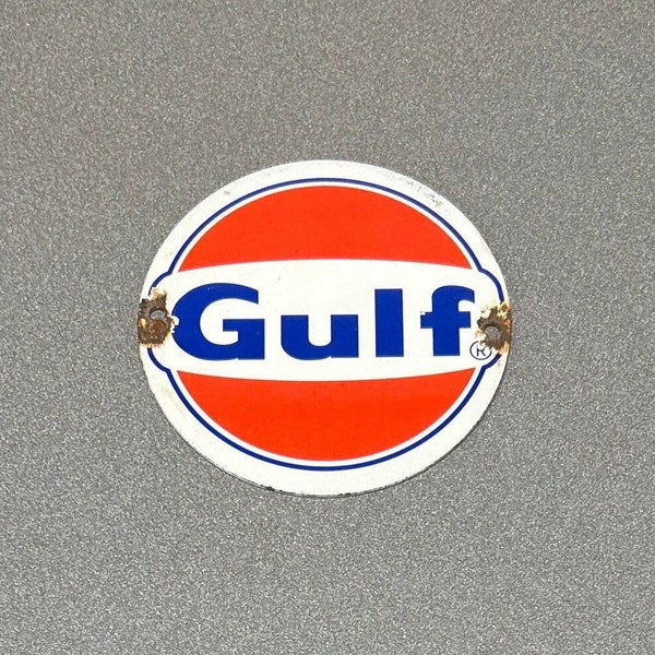 Porcelain Sign Gulf - Etsy