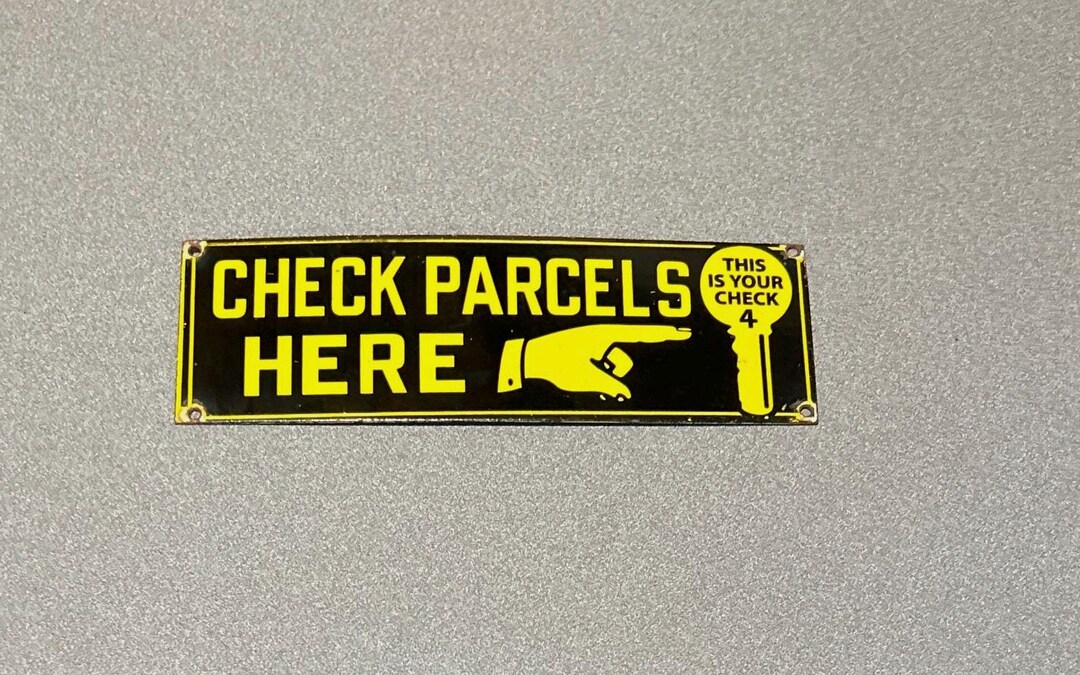VINTAGE 12” PARCEL ARROW Hand Motor Gas Oil Car Truck Porcelain Sign - Etsy