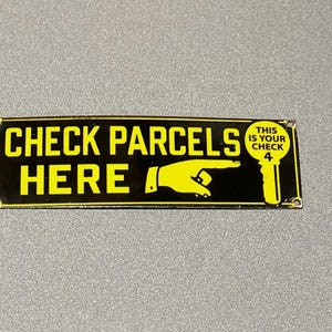 VINTAGE 12” PARCEL ARROW Hand Motor Gas Oil Car Truck Porcelain Sign - Etsy