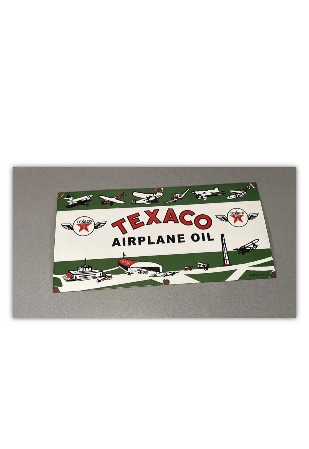 VINTAGE RARE 36” TEXACO Porcelain Sign Gas Oil Car - Etsy