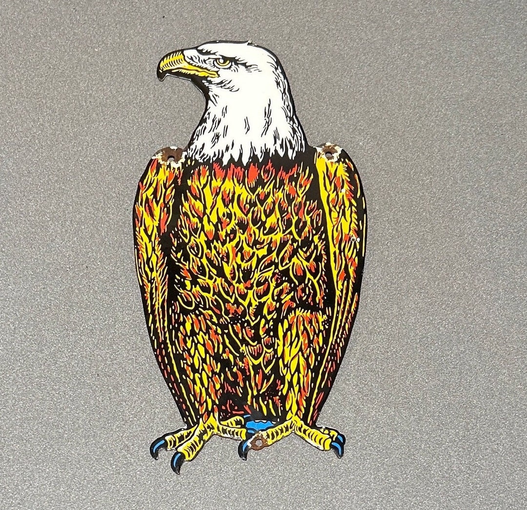 VINTAGE CASE EAGLE Porcelain Sign Car Oil Gas Truck - Etsy