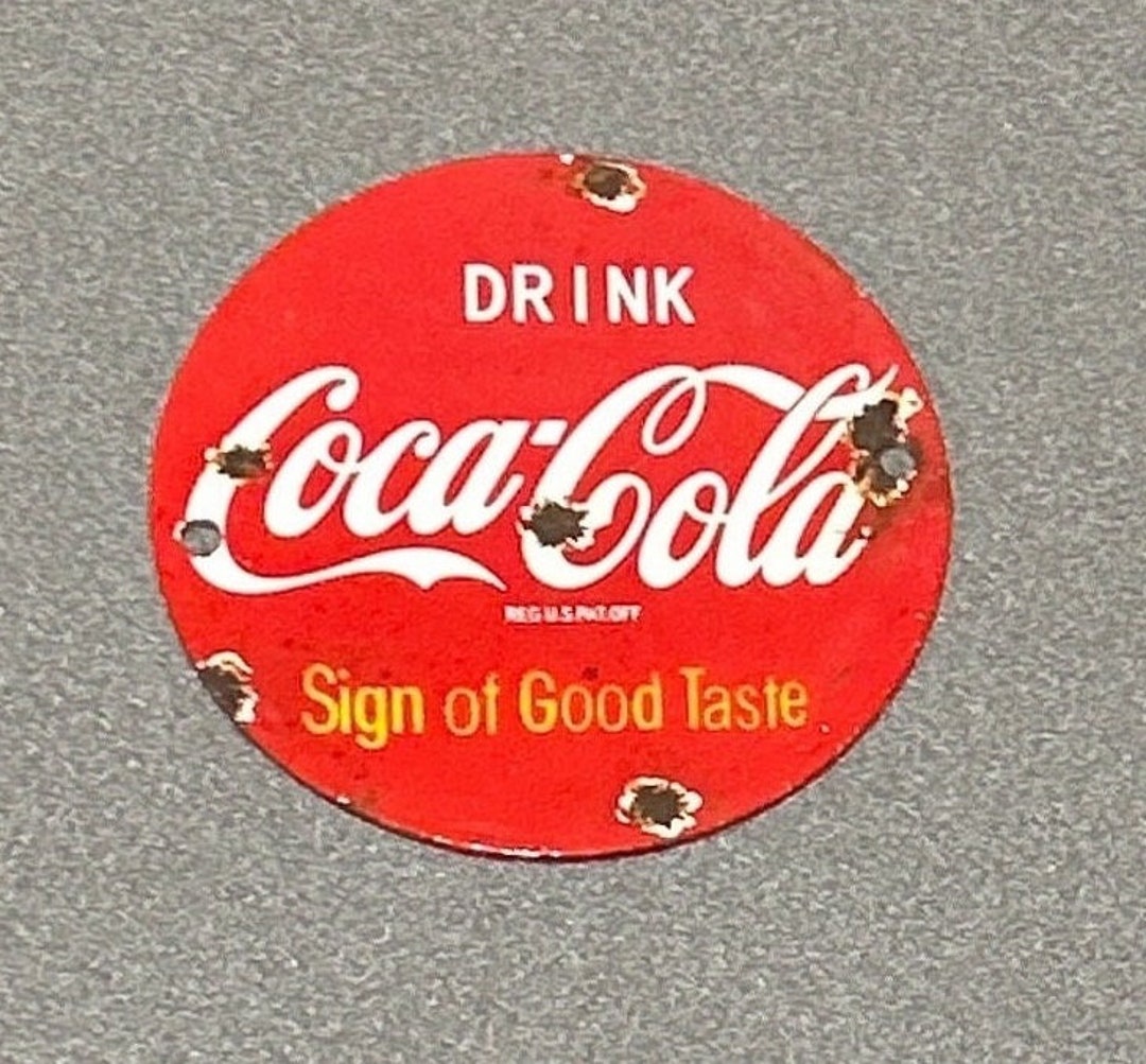 Vintage Rare COCA COLA COKE Gasoline Porcelain Sign - Etsy