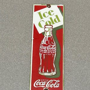 VINTAGE 12” COKE COLA Soda Pop Porcelain Sign Car Oil Gas Truck - Etsy