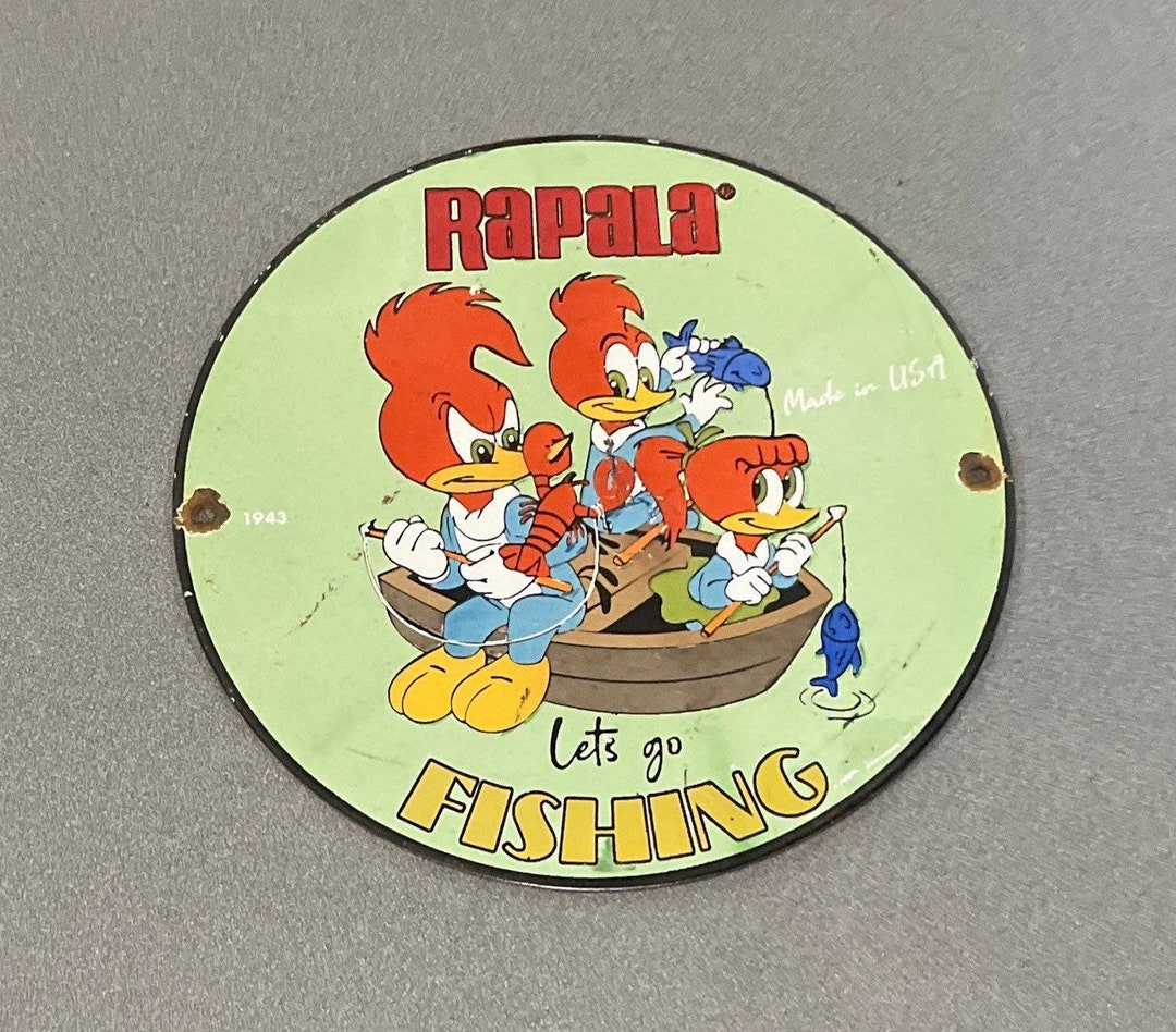 VINTAGE RAPALA DISNEY Woody Porcelain Sign Car Oil Gas Truck - Etsy