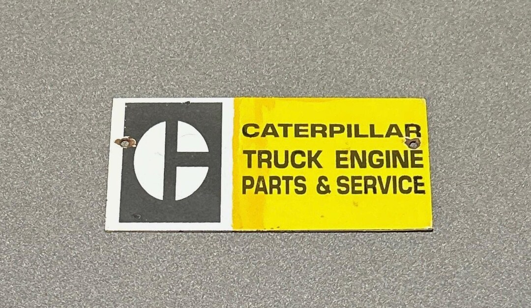 VINTAGE CATERPILLAR Equipment Porcelain Sign Car Oil Gas Truck ...
