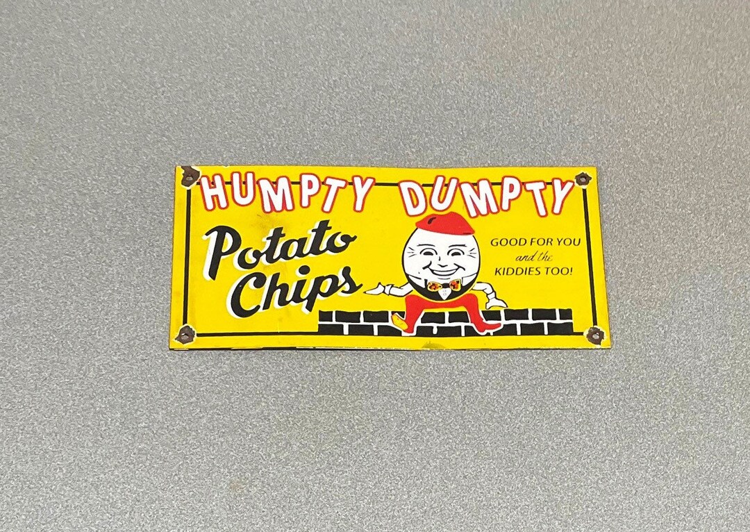 VINTAGE 12 HUMPTY DUMPTY Potato Chips Porcelain Sign Car Oil - Etsy