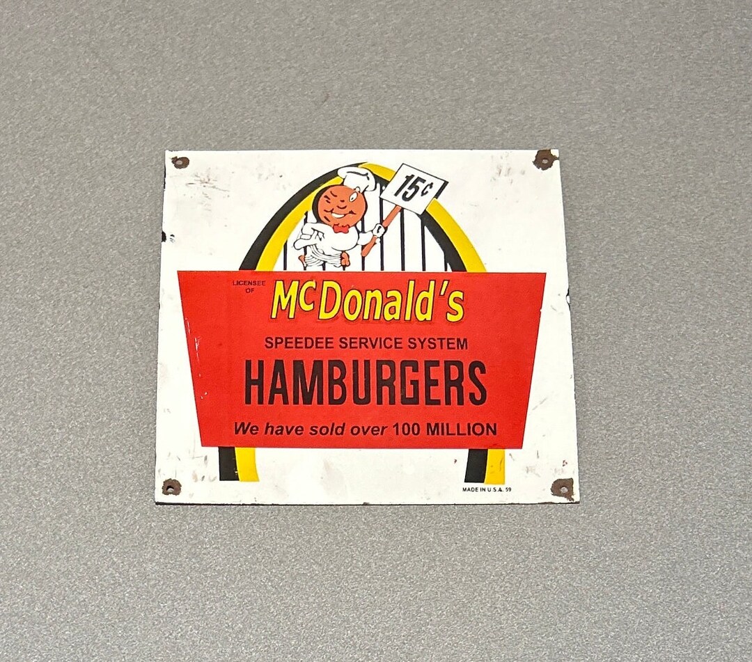 VINTAGE 12 RARE MCDONALS Porcelain Sign Gas Oil Car - Etsy
