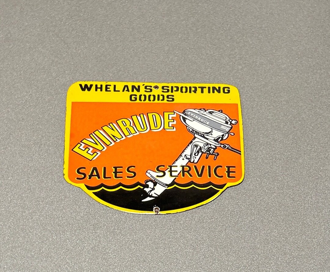 VINTAGE EVINRUDE BOAT Porcelain Sign Car Oil Gas Truck - Etsy