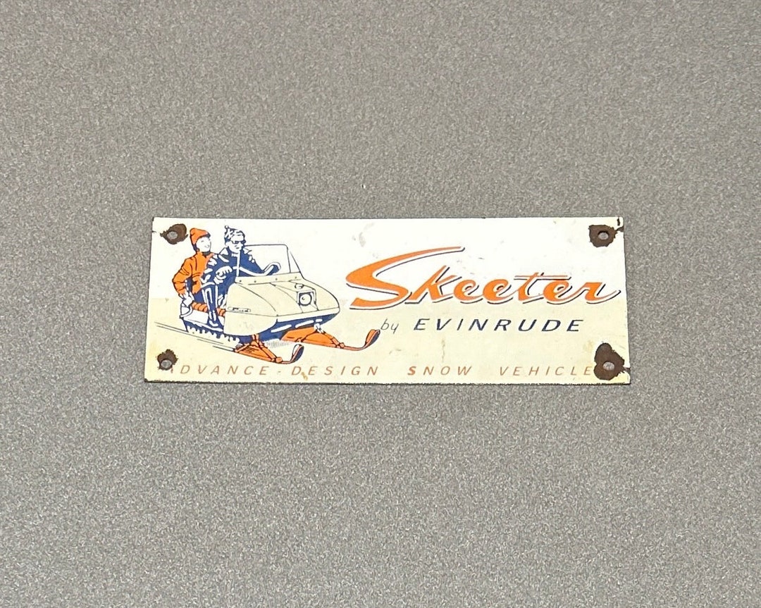 VINTAGE Rare SKEETER EVINRUDE Porcelain Sign Gas Oil Car - Etsy