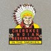 VINTAGE CHEROKEE INDIAN Reservation Porcelain Sign Car Oil Gas Truck - Etsy