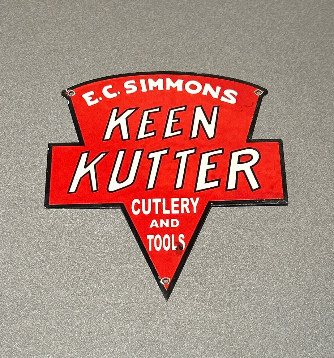 VINTAGE 12” Simmons KEEN KUTTER Porcelain Sign Car Oil Gas Truck - Etsy