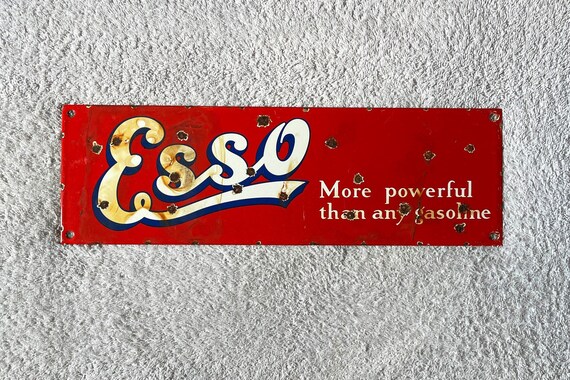 VINTAGE ESSO PORCELAIN Sign | Etsy