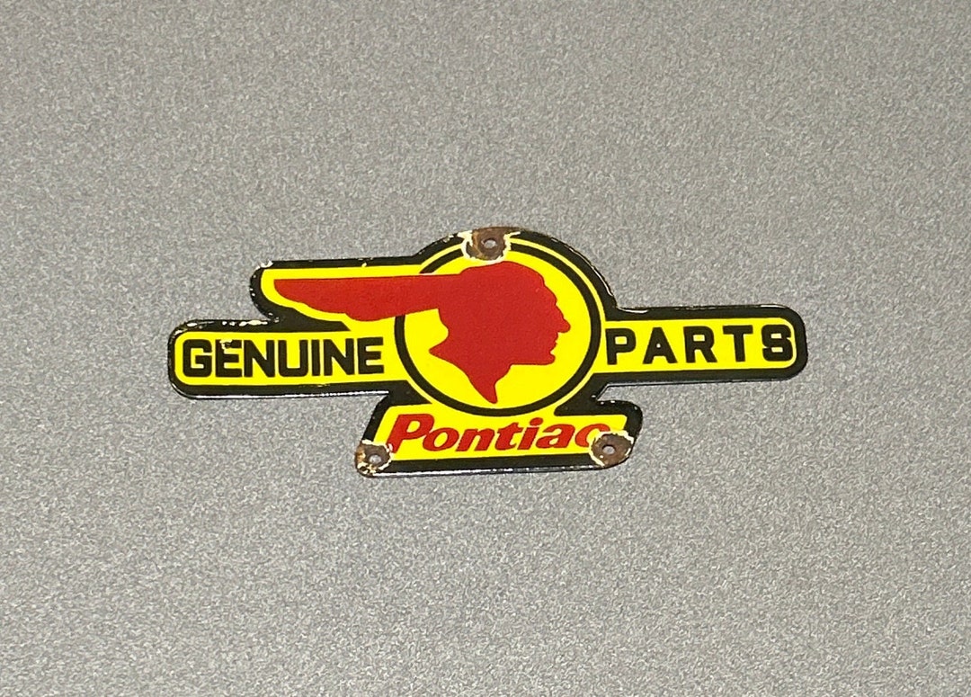 VINTAGE PONTIAC INDIAN Porcelain Sign Car Oil Gas Truck - Etsy