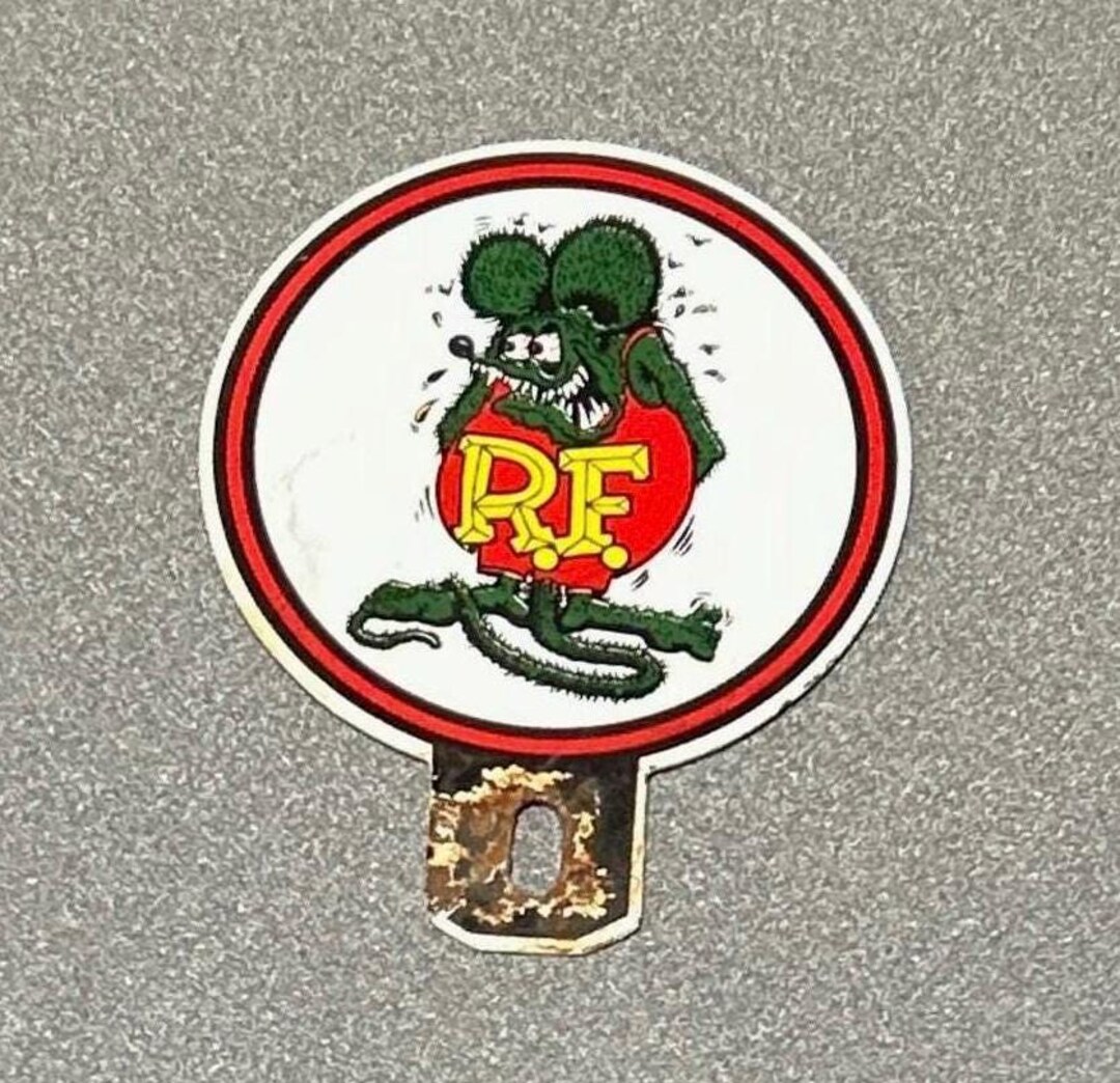 VINTAGE RAT FINK Plate Topper Porcelain Sign Truck Car Oil Gas ...