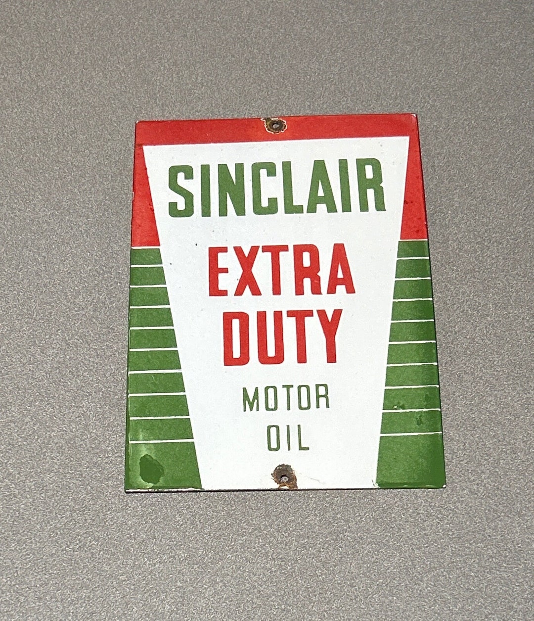 VINTAGE 12” SINCLAIR MOTOR Oil Porcelain Sign Car Gas Truck - Etsy