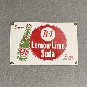 VINTAGE Rare B-1 SODA 12” Porcelain Sign Gas Oil Car - Etsy