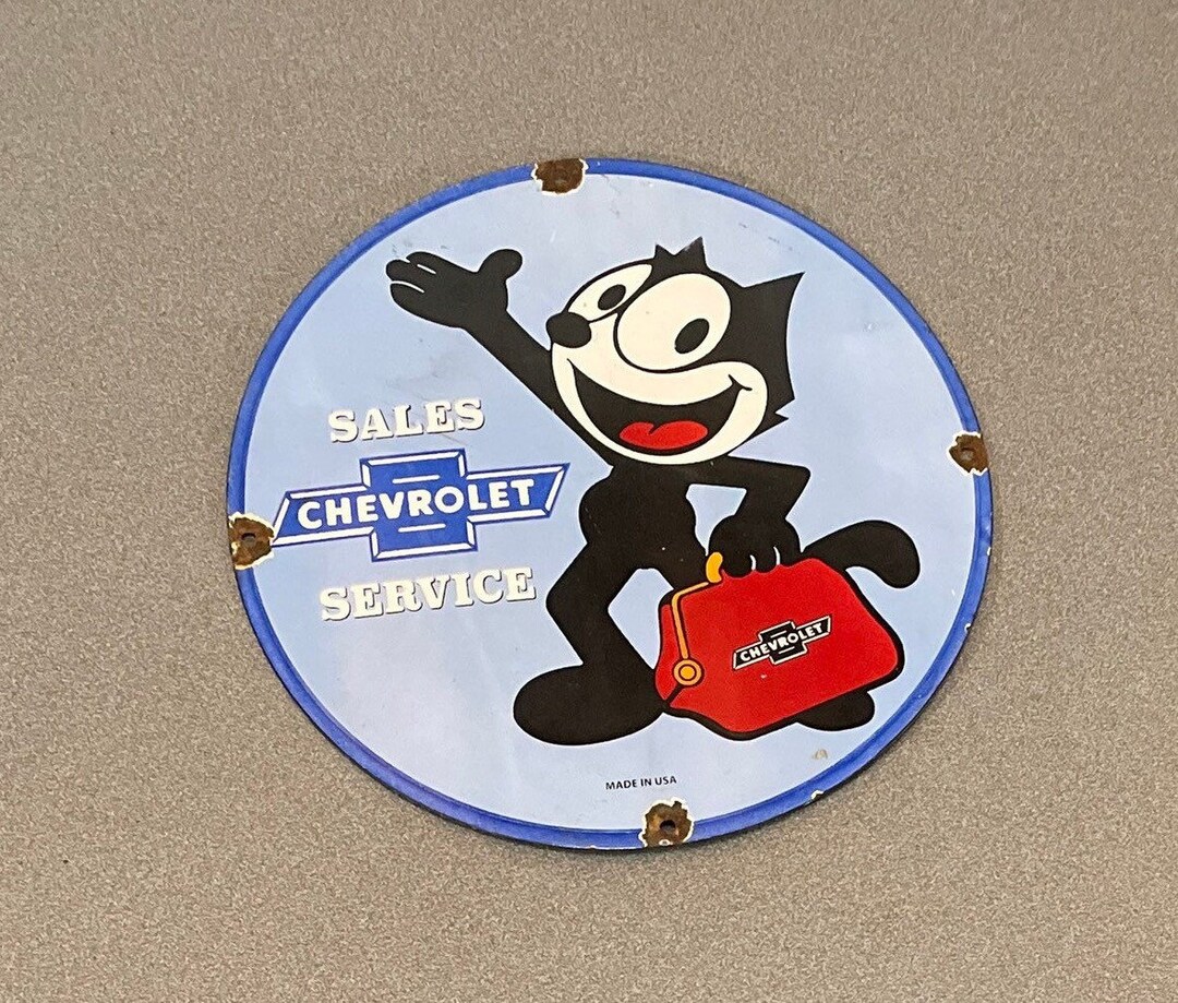 VINTAGE FELIX CHEVROLET Chevy 12 Porcelain Sign Car Oil Gas Truck - Etsy