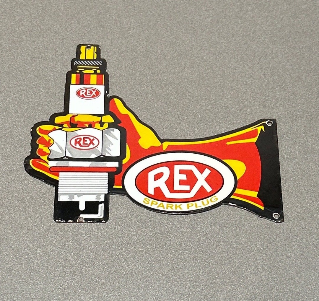 VINTAGE REX SPARK Plugs Porcelain Sign Gas Oil - Etsy