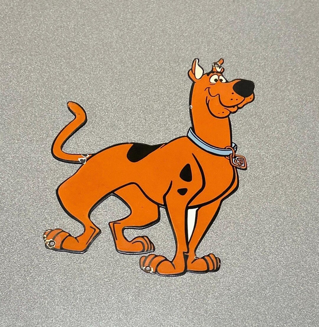 VINTAGE Rare 12 SCOOBY DOO Dog Porcelain Sign Gas Oil Car Motorcycle ...