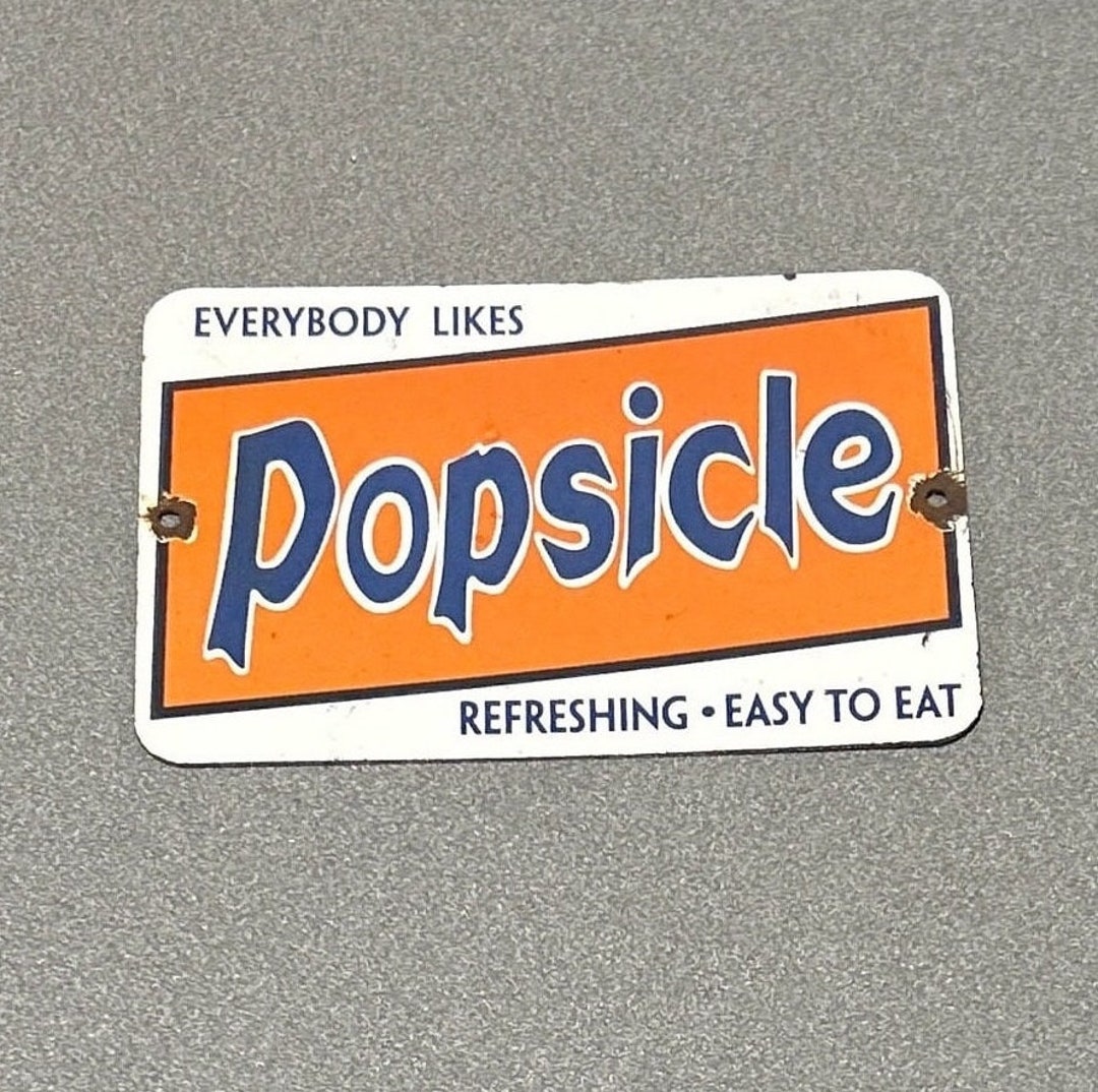 VINTAGE POPSICLE Porcelain Sign Car Oil Gas Truck - Etsy