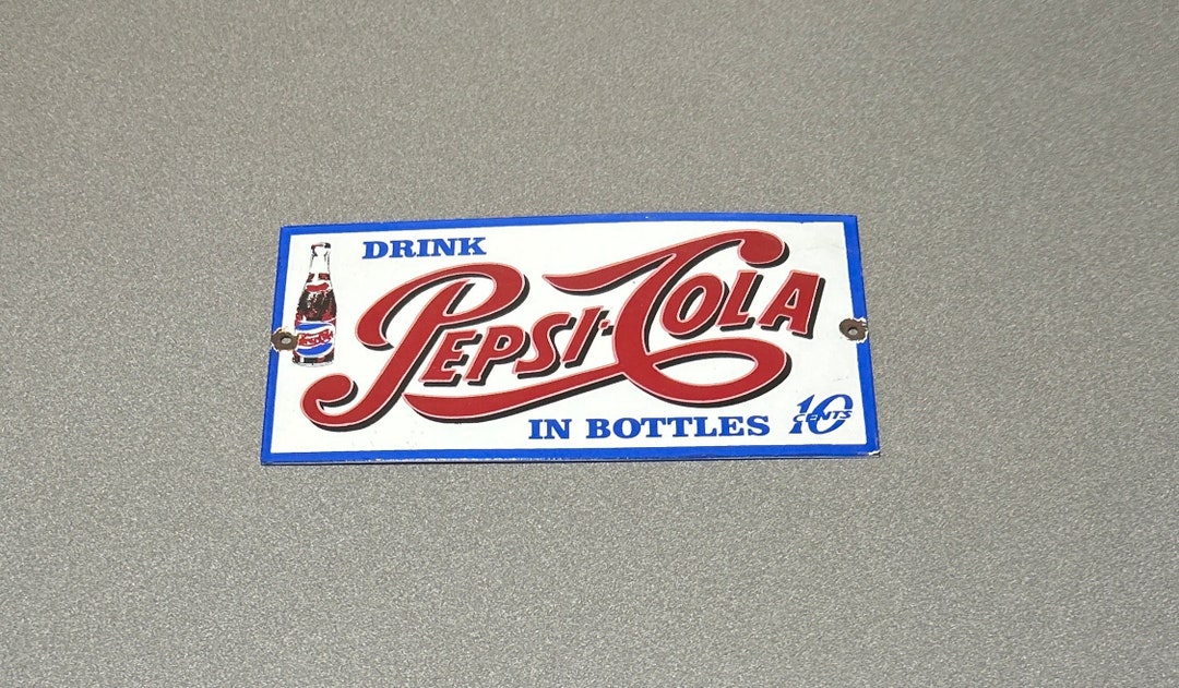 VINTAGE PEPSI SODA Cola Pop Porcelain Sign - Etsy