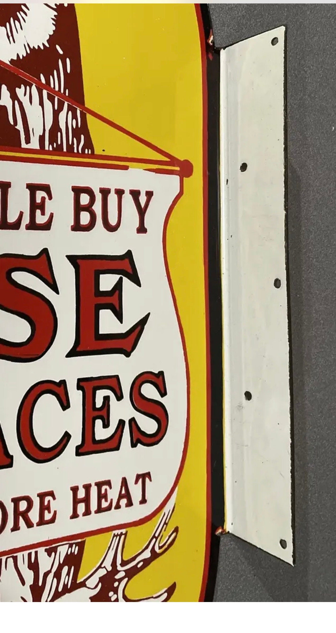 VINTAGE RARE 32 WISE Double Sided Flanged Porcelain Sign Gas - Etsy