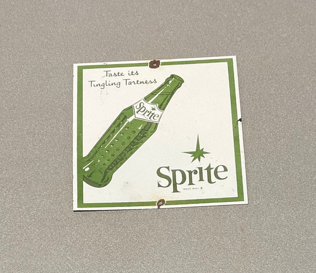 VINTAGE Rare SPRITE SODA Porcelain Sign Gas Oil Car - Etsy