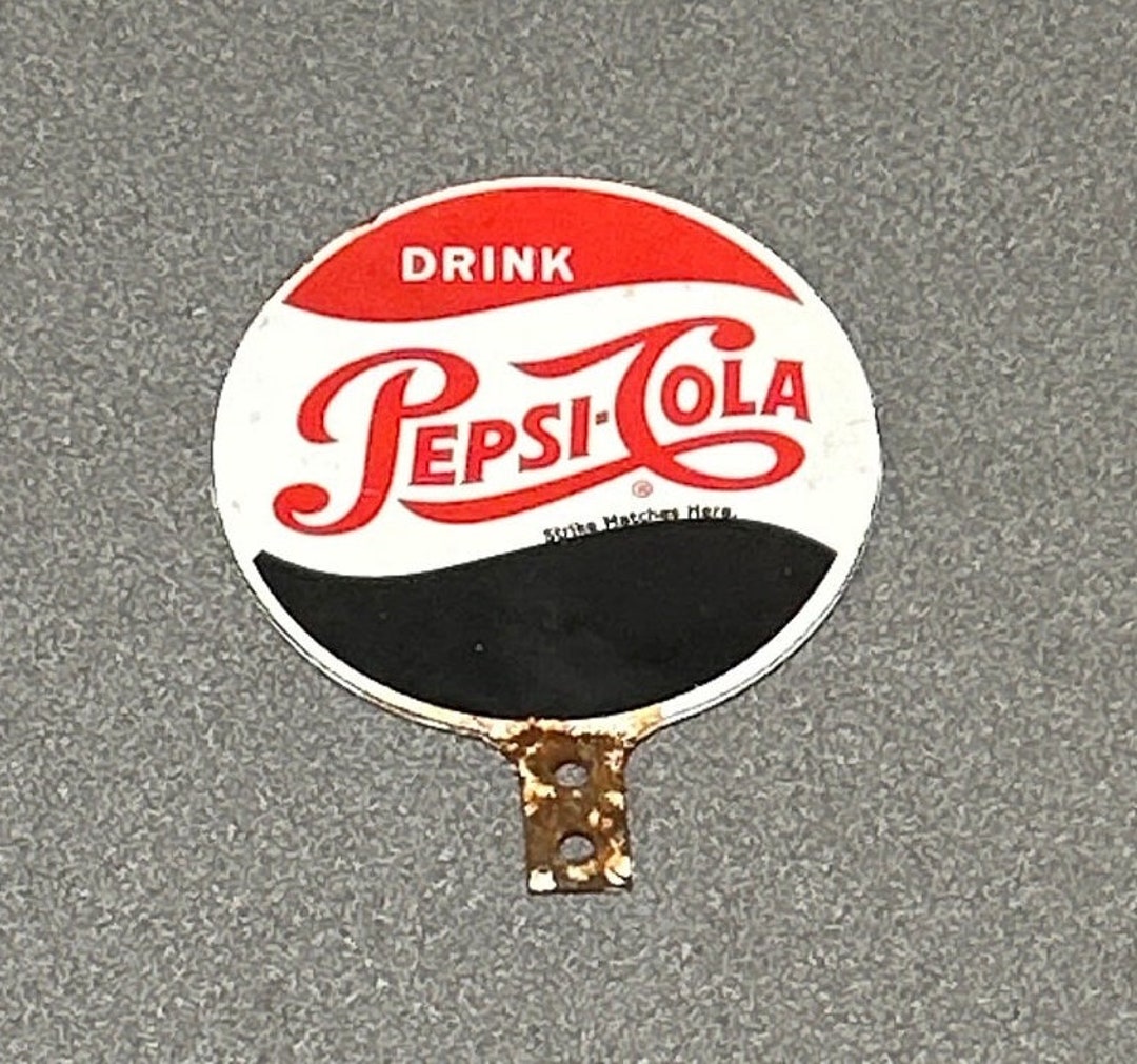 VINTAGE PEPSI COLA Soda Plate Topper Porcelain Sign - Etsy