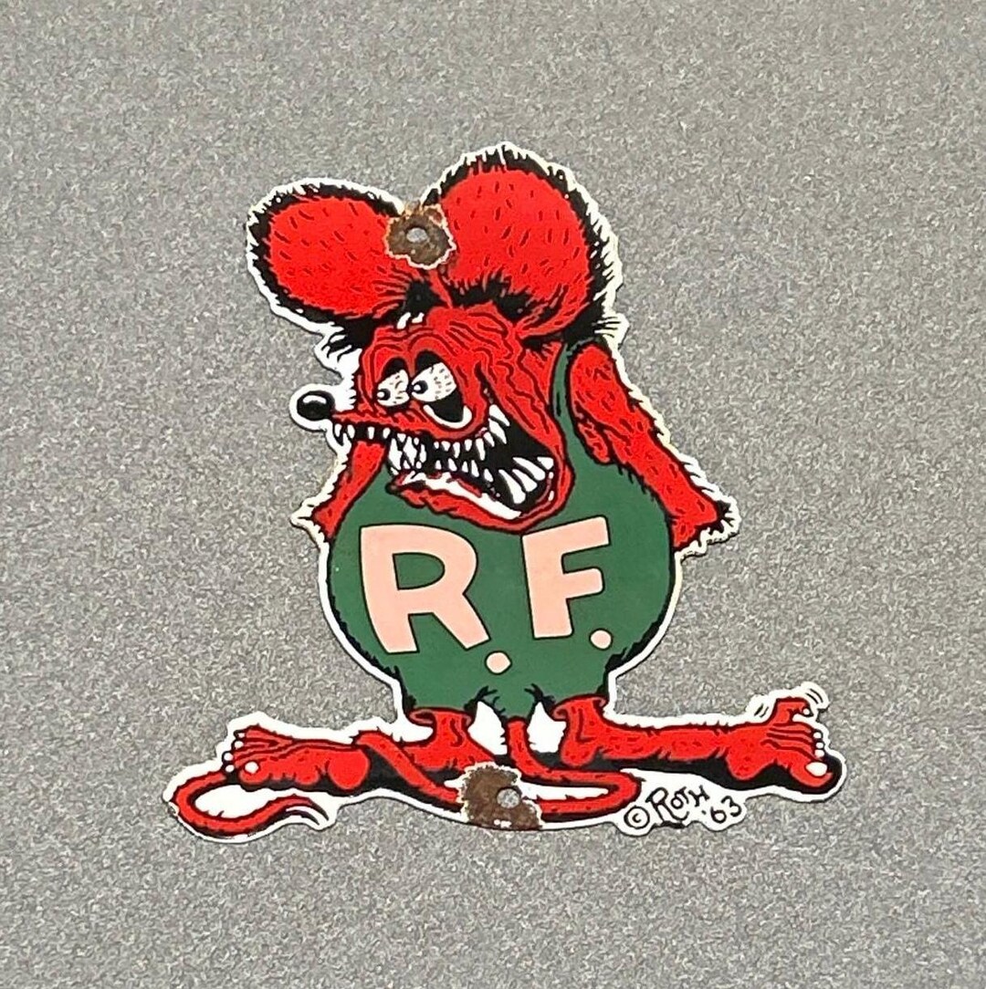 VINTAGE 1963 RAT FINK Porcelain Sign Car Oil Gas Truck - Etsy