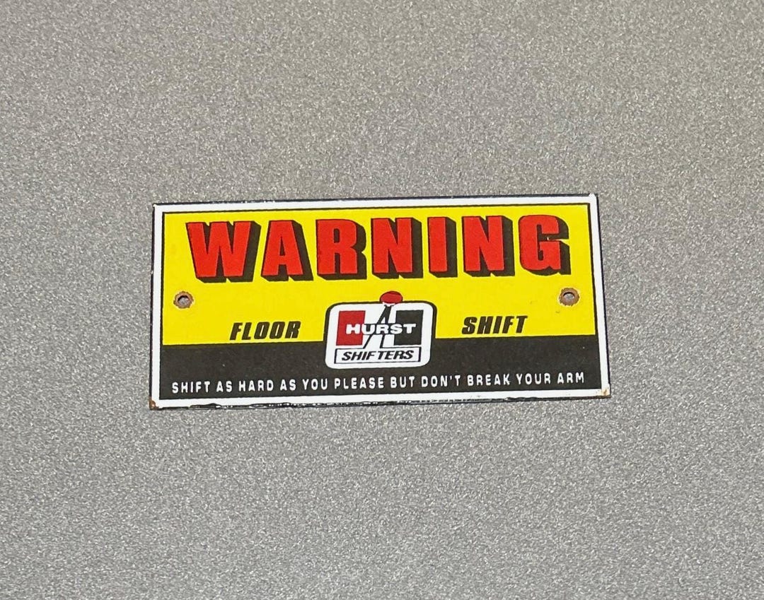 VINTAGE HURST SHIFTER Porcelain Sign Gas Car Truck Oil Motorcycle ...