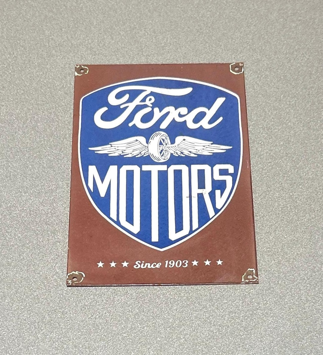 VINTAGE 12” FORD MOTORS Dealership Porcelain Sign Car Gas Oil - Etsy