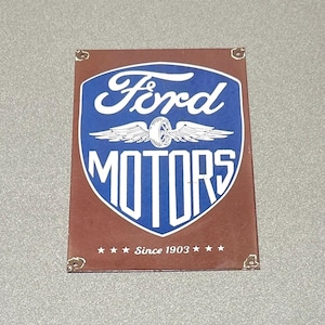 VINTAGE 12” FORD MOTORS Dealership Porcelain Sign Car Gas Oil - Etsy
