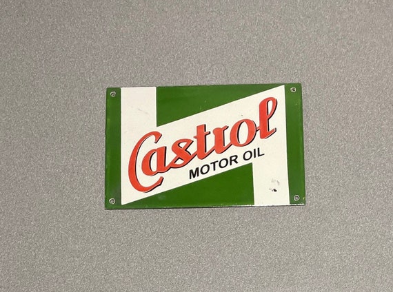 VINTAGE CASTROL CAR Oil Porcelain Sign | Etsy