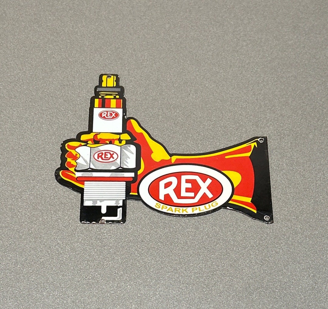 VINTAGE REX SPARK Plugs Porcelain Sign Gas Oil - Etsy