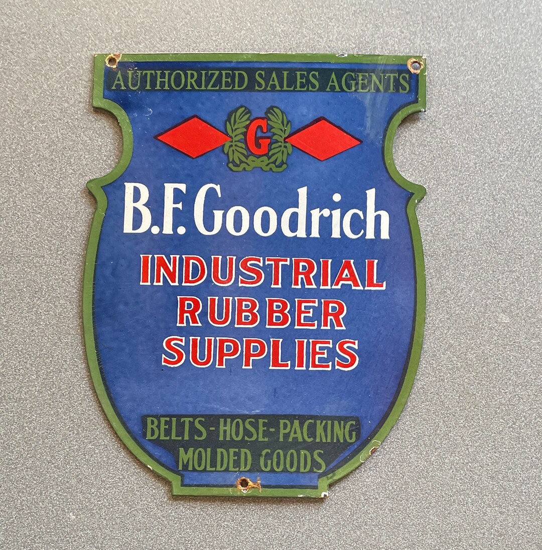 VINTAGE 12 BF GOODRICH Porcelain Sign Car Oil Gas Truck - Etsy