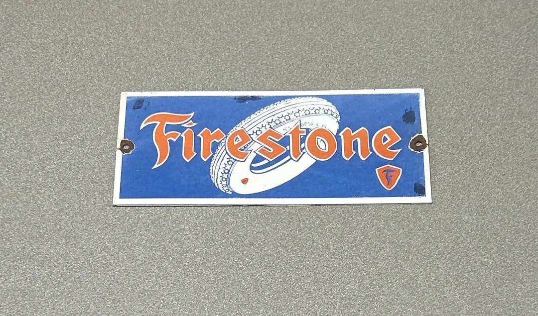 VINTAGE FIRESTONE TIRES Porcelain Sign Car Oil Gas Truck - Etsy