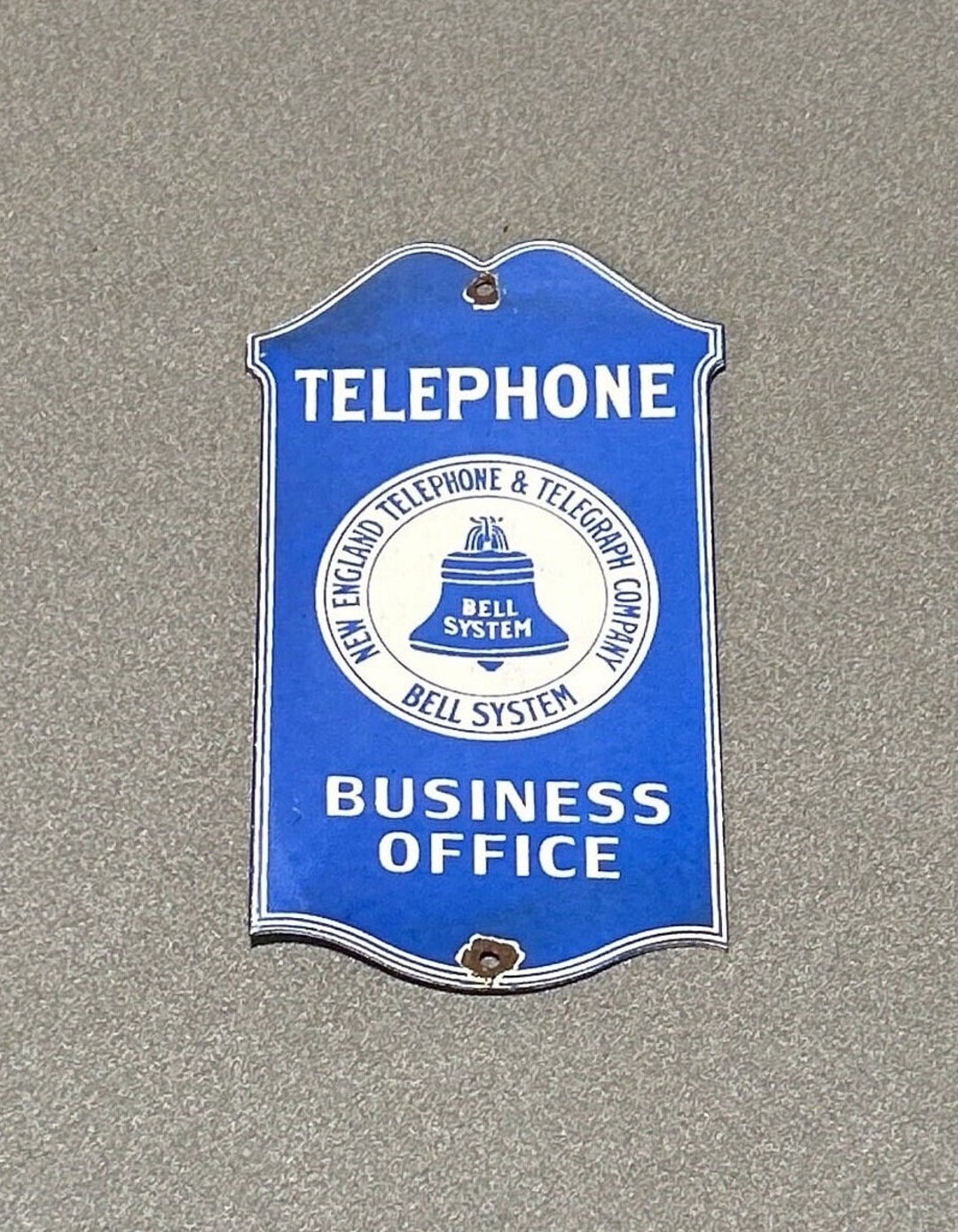 VINTAGE BELL TELEPHONE Porcelain Sign Car Oil Gas Truck - Etsy